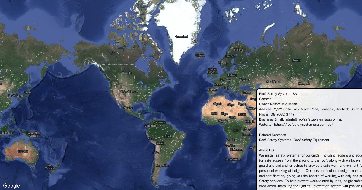 Roof Safety Systems SA : Scribble Maps