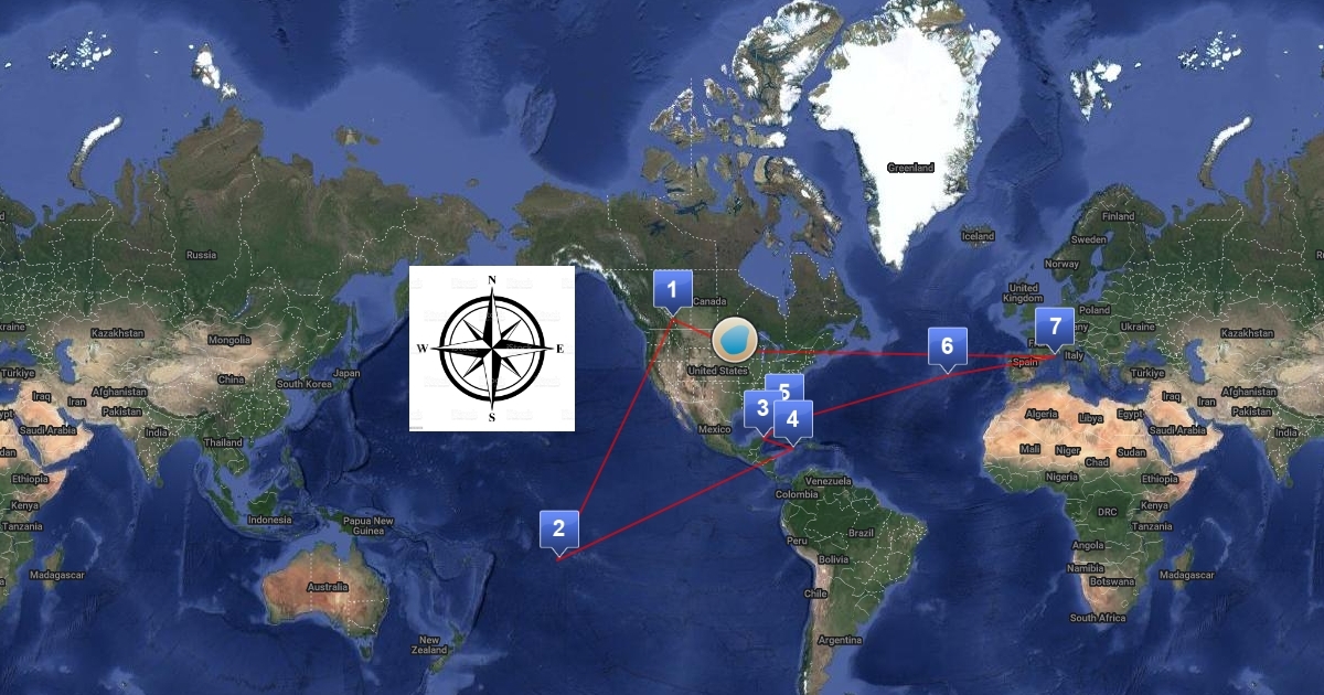 my 7 places : Scribble Maps
