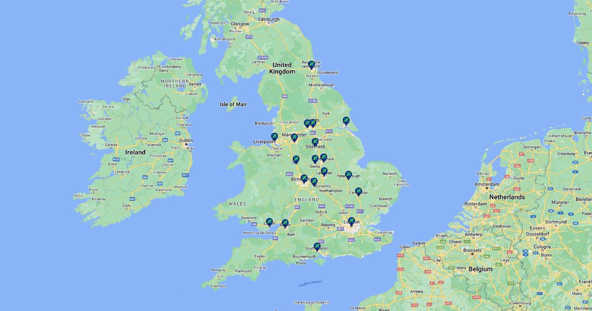 Areas we cover : Scribble Maps
