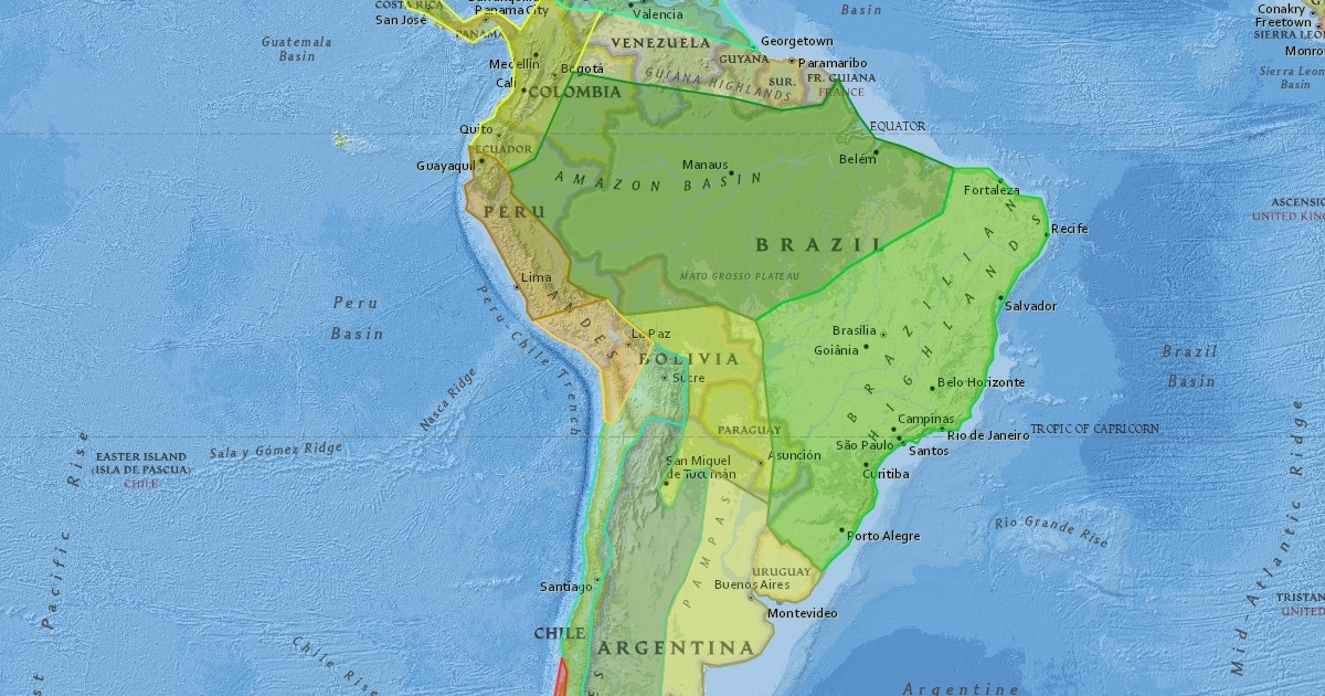 Zonas culturales del Caribe, centro y Sudamérica : Scribble Maps