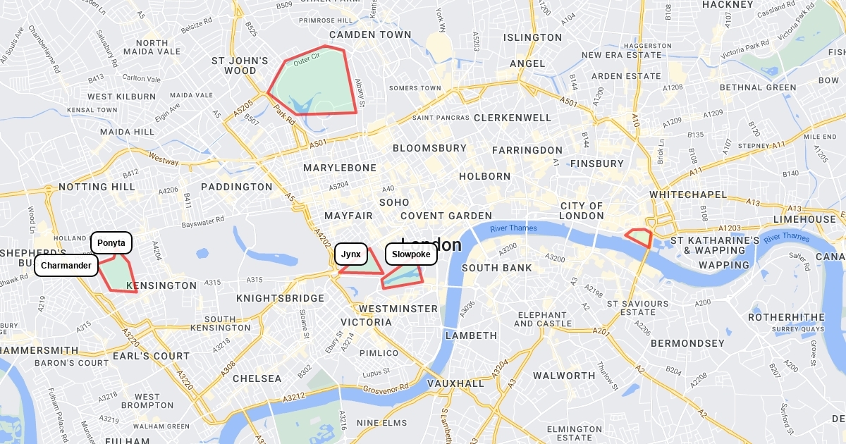 Pokemon nests : Scribble Maps