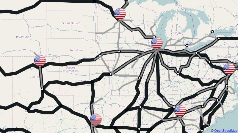 long distance map amtrak : Scribble Maps