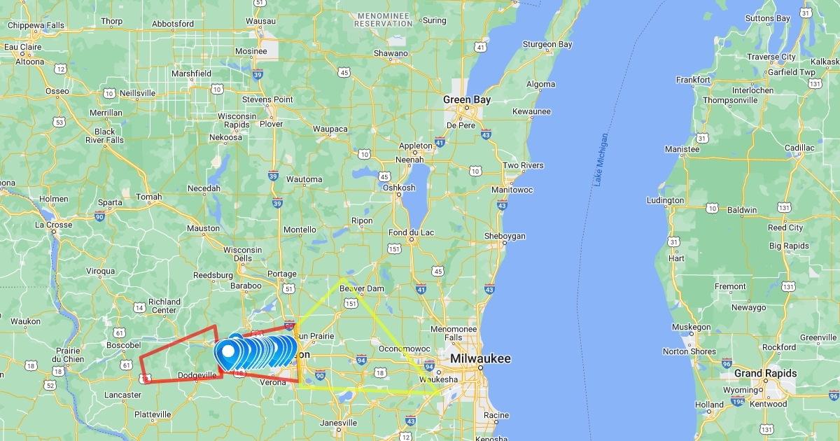 fictional tornado outbreak : Scribble Maps