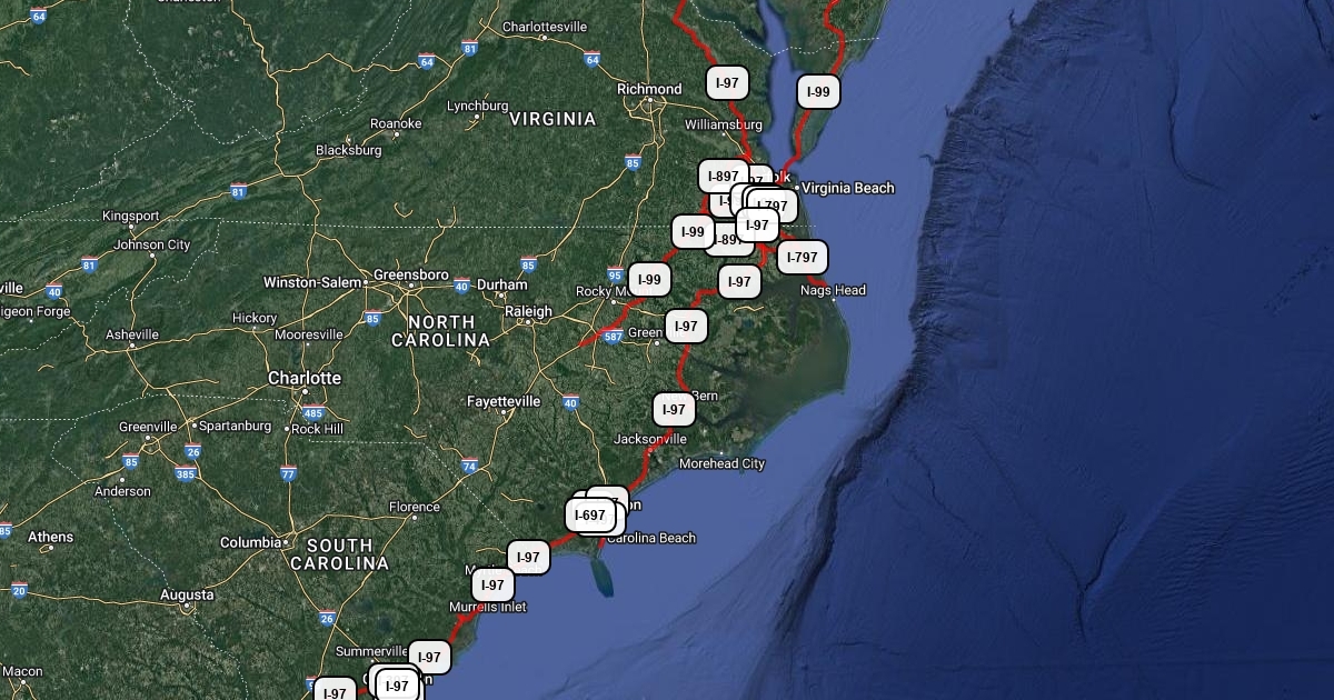 Atlantic Corridor (I-99,I-97) : Scribble Maps