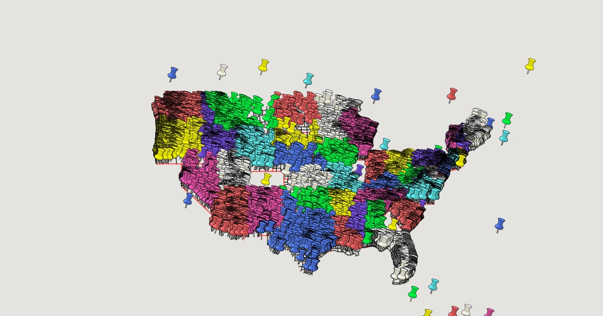 US Destinations : Scribble Maps