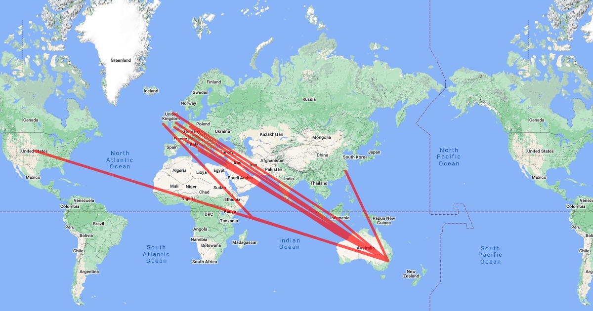 19th century migration to Australia : Scribble Maps