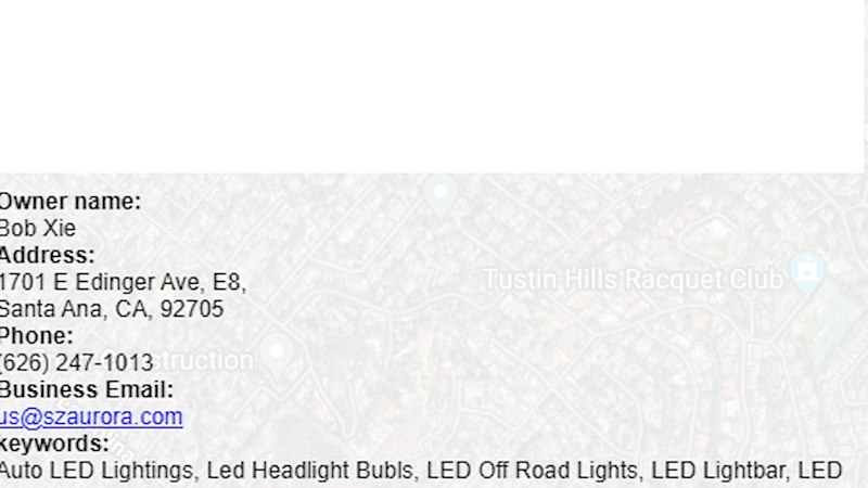 Aurora Lighting Manufacture (US Office) : Scribble Maps