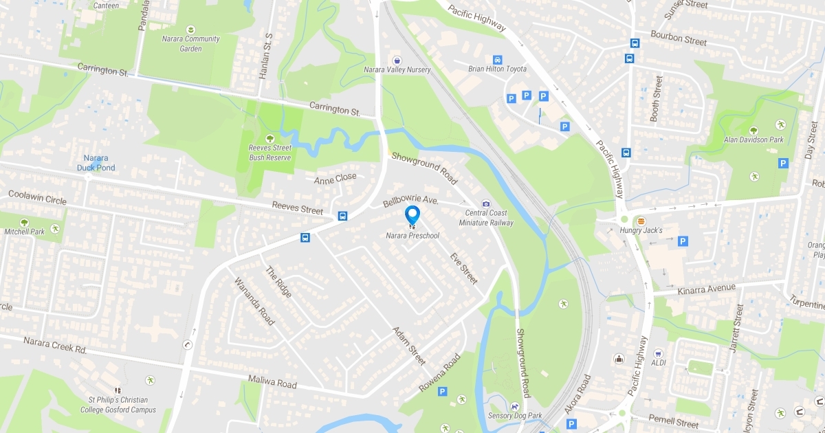 Kids Jungle Child Care & Preschool Narara. : Scribble Maps