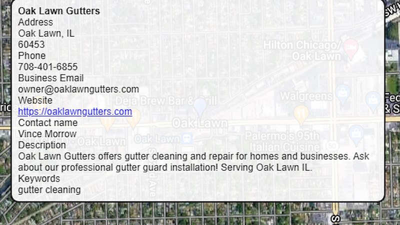 Oak Lawn Gutters : Scribble Maps