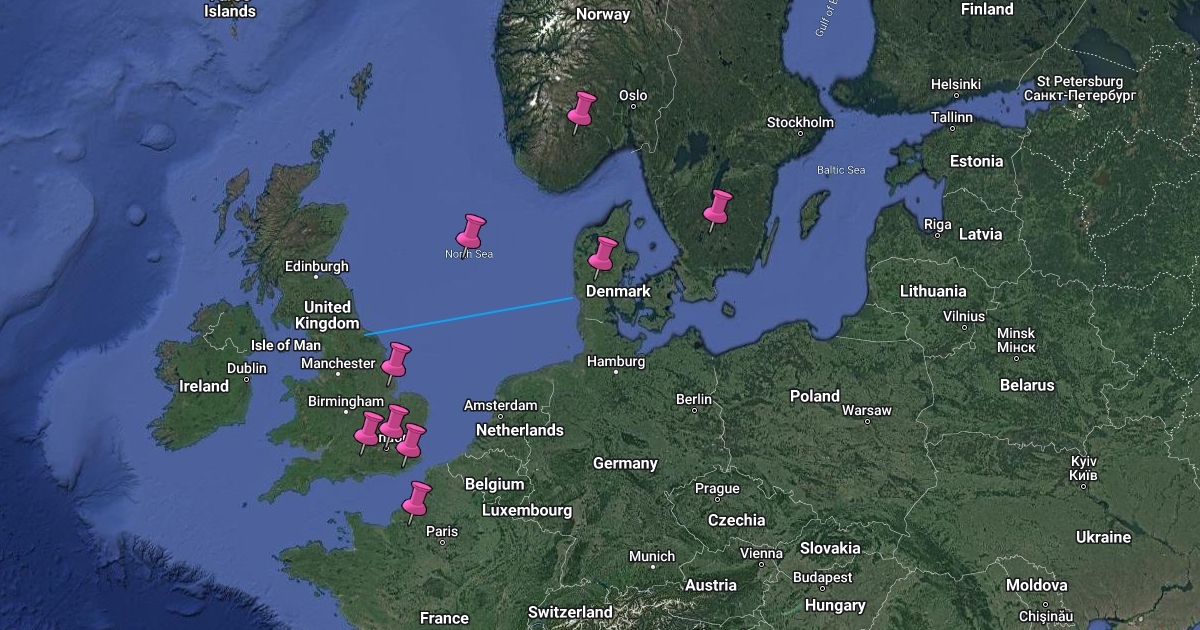 El reino danes : Scribble Maps