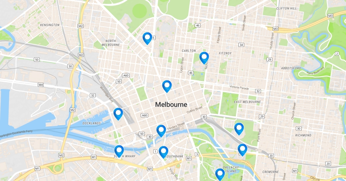 map of melbourne : Scribble Maps
