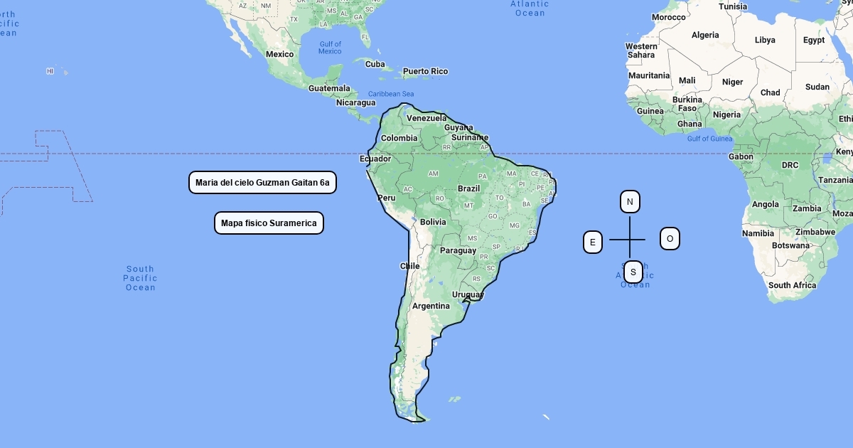 Mapa fisico de Suramerica : Scribble Maps