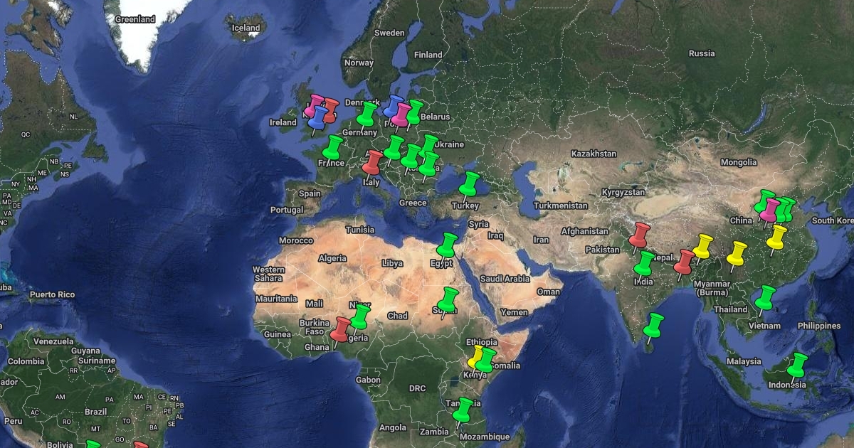Twinings sources : Scribble Maps