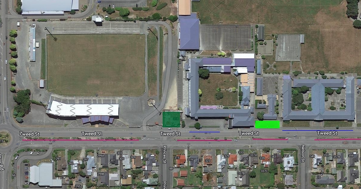traffic map of tweed street : Scribble Maps