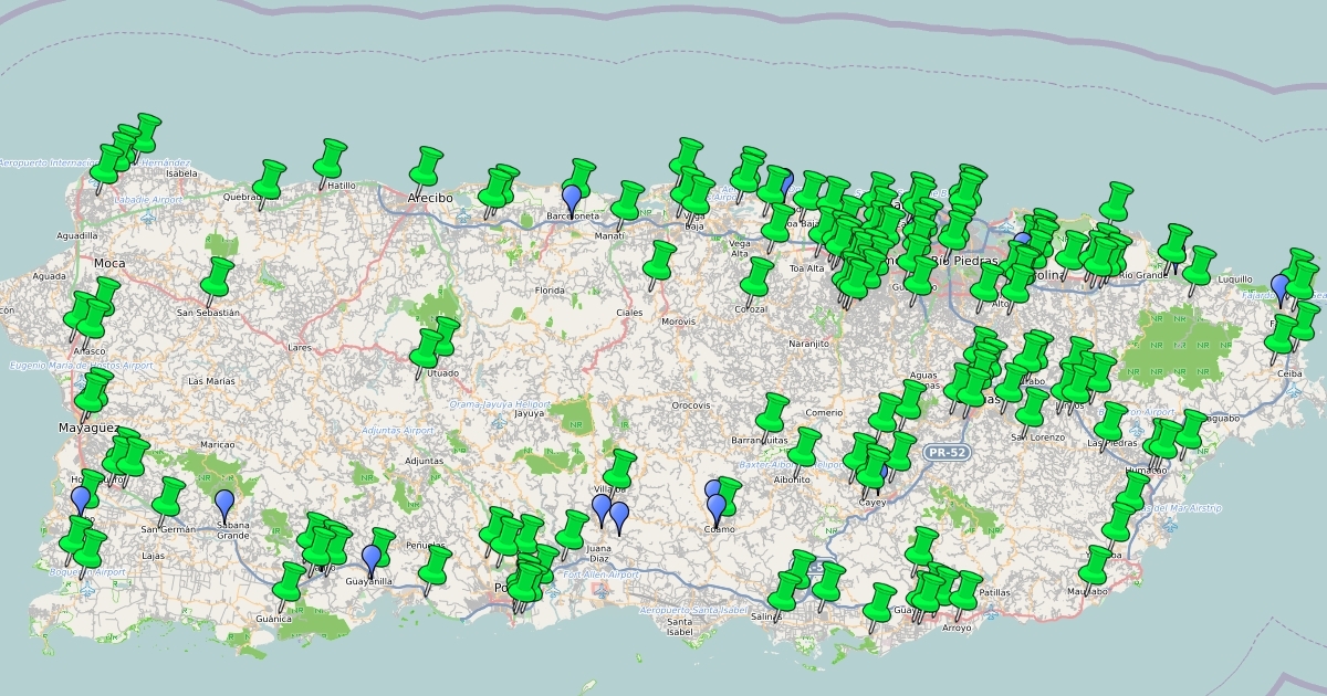 Mapa de sistemas instalados- ISO : Scribble Maps