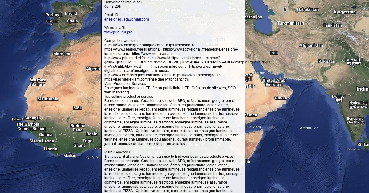 Enseigne lumineuse LED, / www.pub-led.pro / signaletique enseigne : Scribble Maps