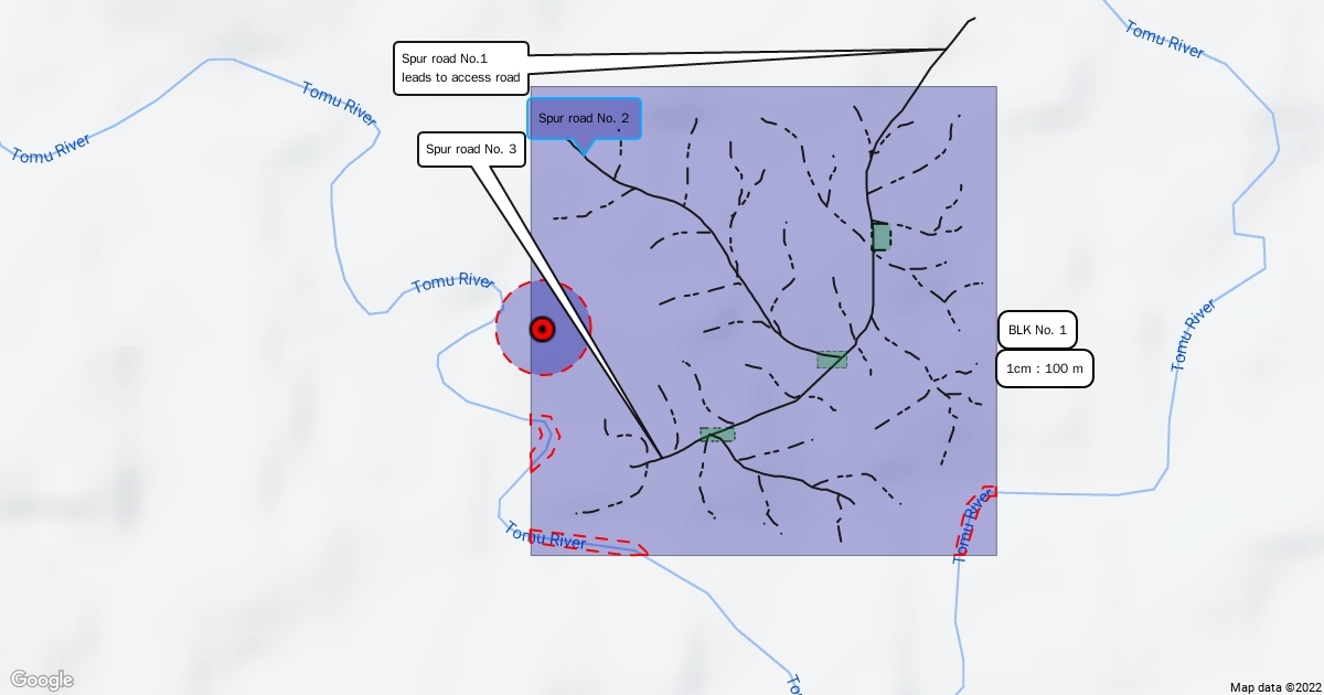 timber harvesting setup plan : Scribble Maps