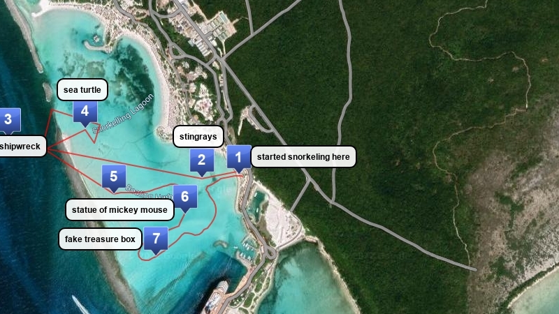 snorkeling map : Scribble Maps