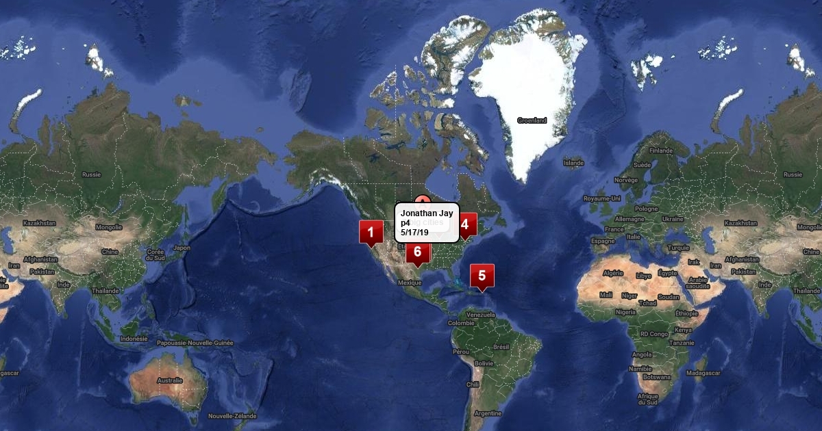 7 places to go : Scribble Maps