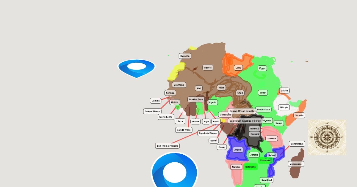 Africa Political Map : Scribble Maps