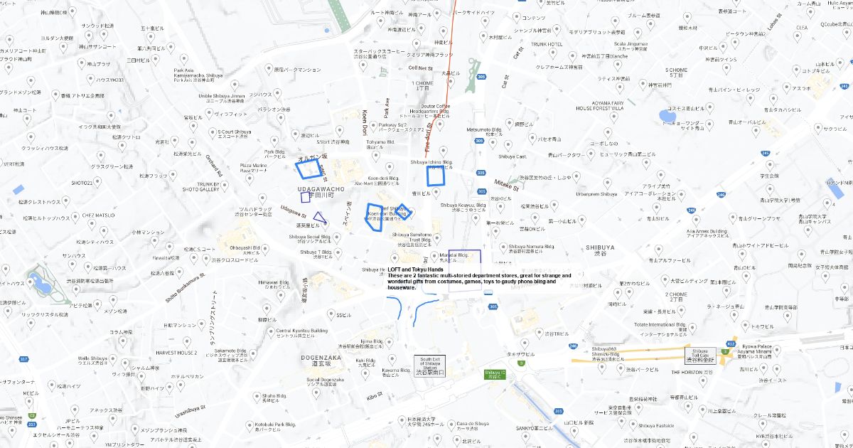 shibuya map : Scribble Maps