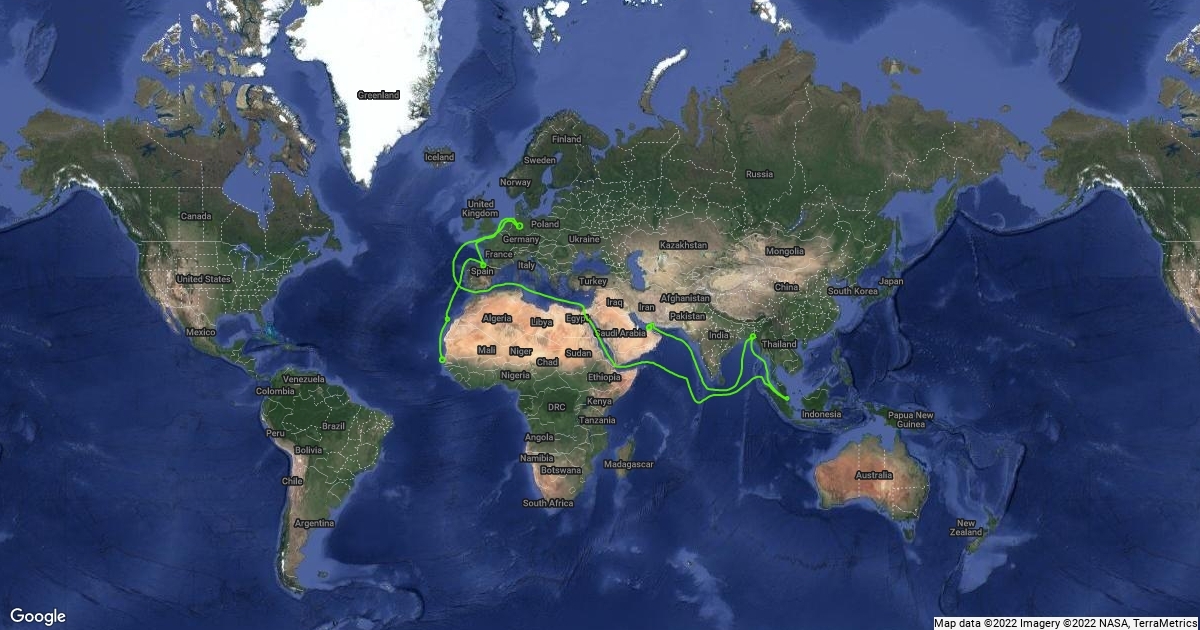 Recorrido del forro polar rojo : Scribble Maps