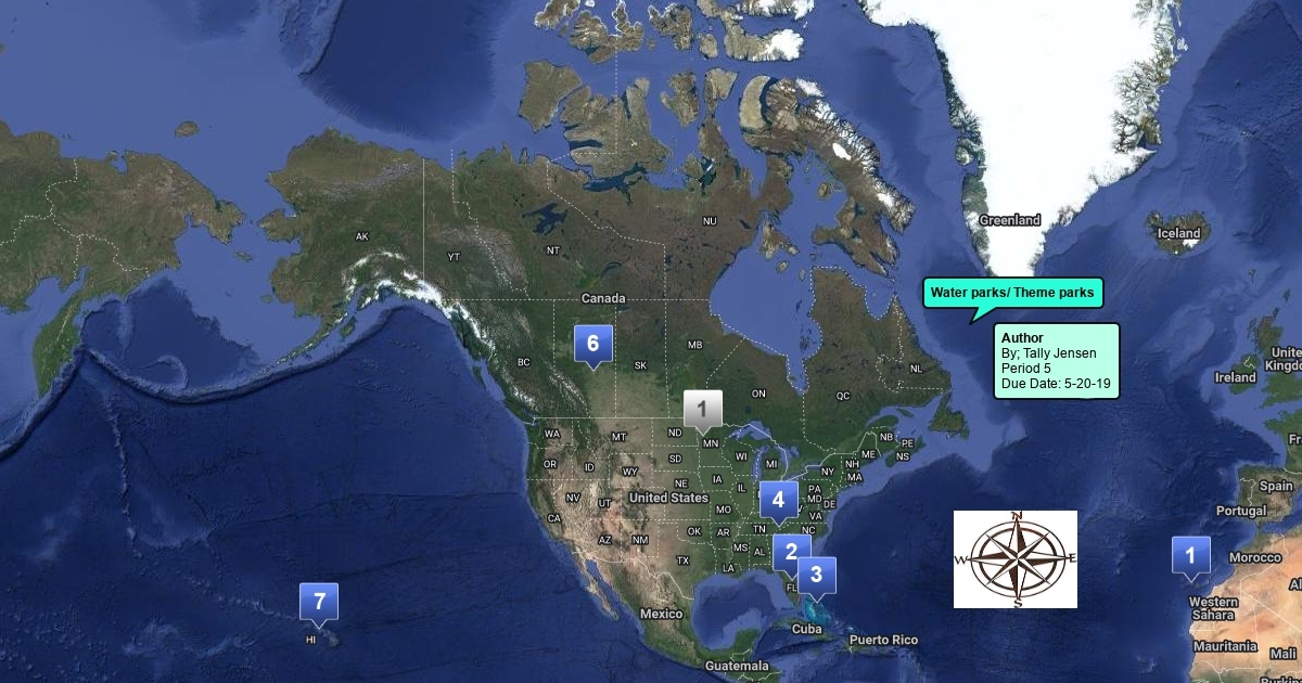 Water parks / Theme parks : Scribble Maps