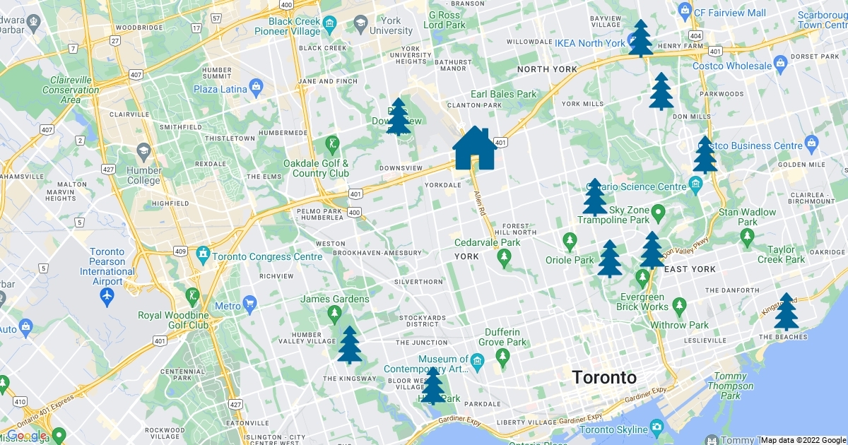 Toronto Parks and Trails : Scribble Maps