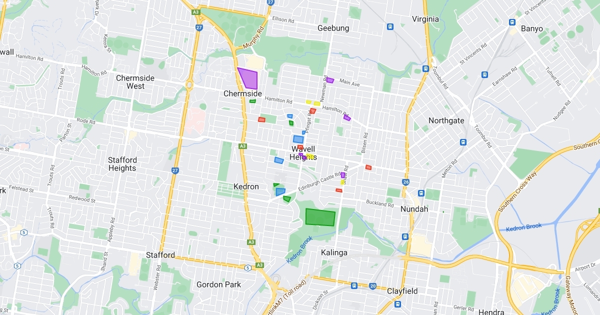 Map of Wavell Heights : Scribble Maps