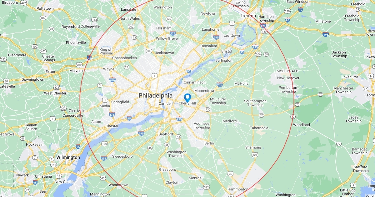 Cherry Hill 25mi Radius : Scribble Maps