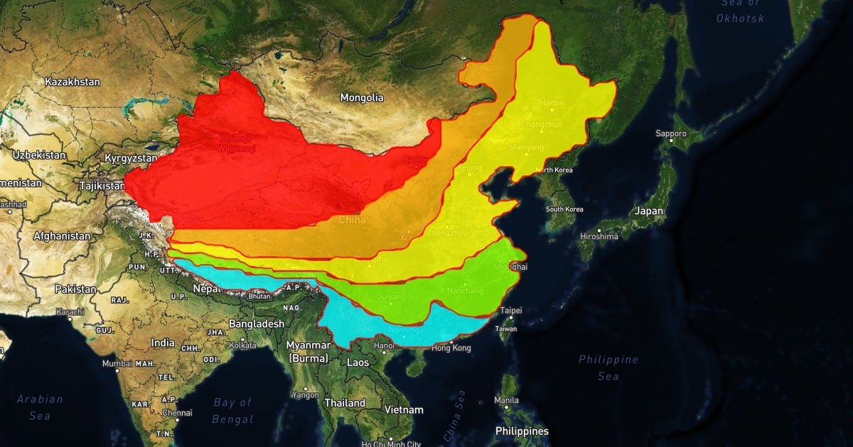 Precipitation Map of China : Scribble Maps