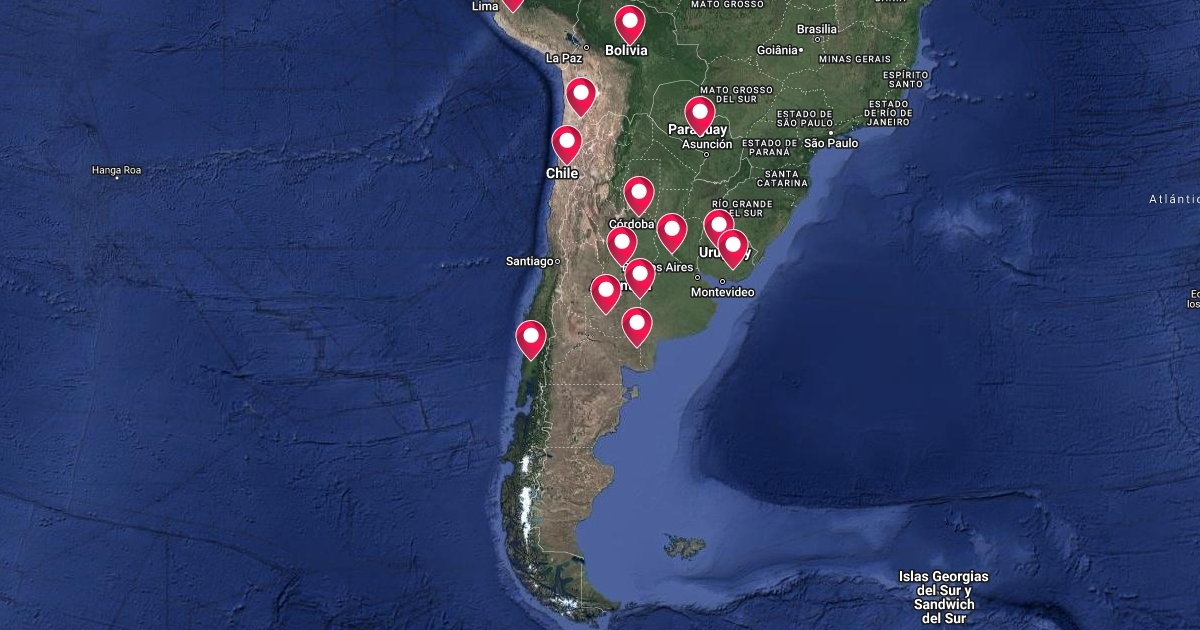 30 libros a nivel hispanoamericano. : Scribble Maps