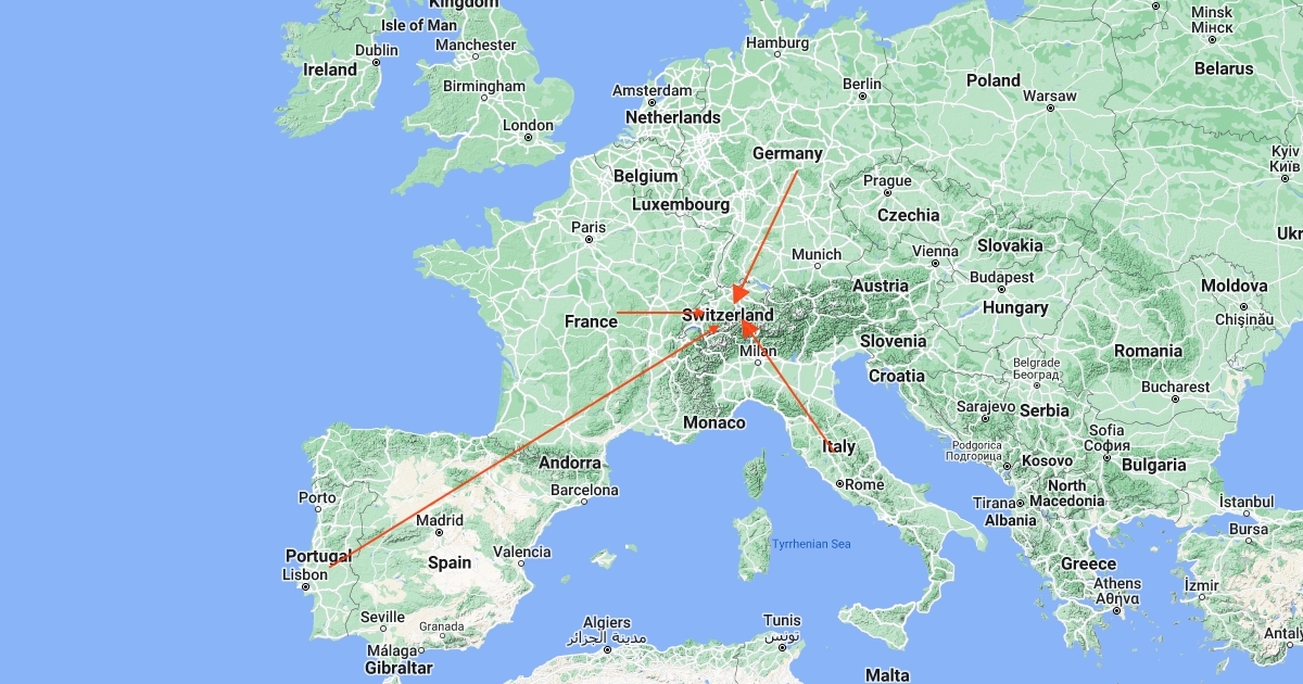 Switzerland immigrants Map#1 : Scribble Maps