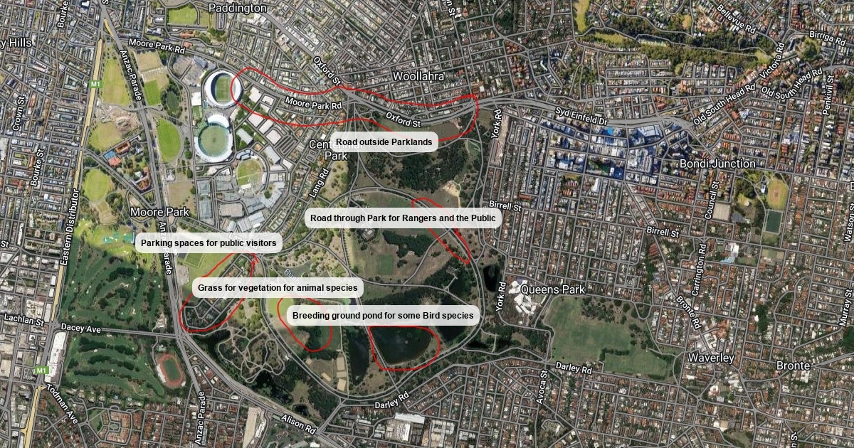 Chrissie's Centennial Park map : Scribble Maps
