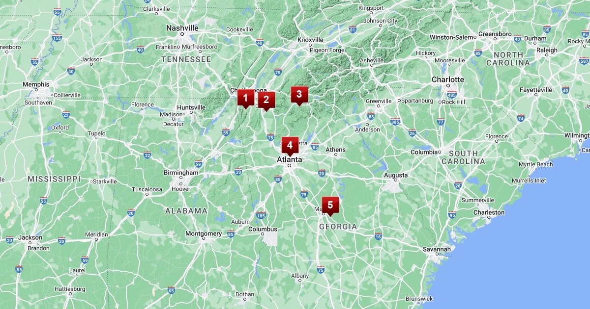 5 regions of Georgia : Scribble Maps