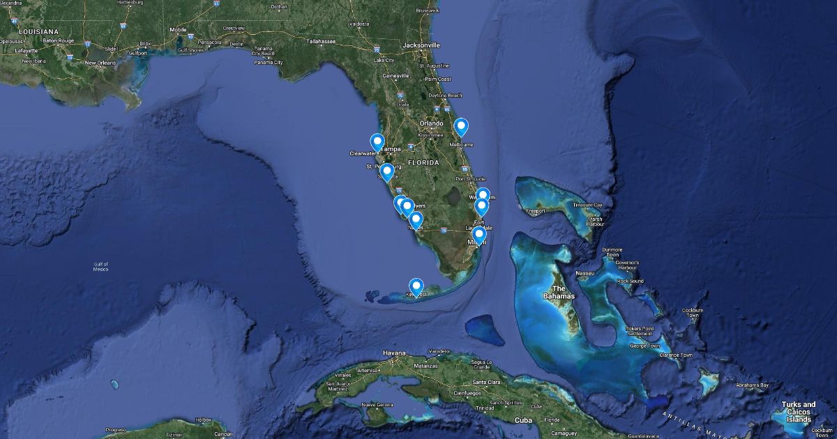 Top 10 beaches in Florida : Scribble Maps