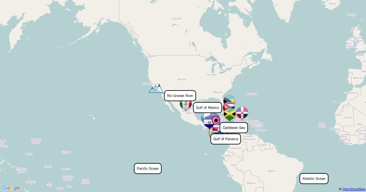 Central America map : Scribble Maps