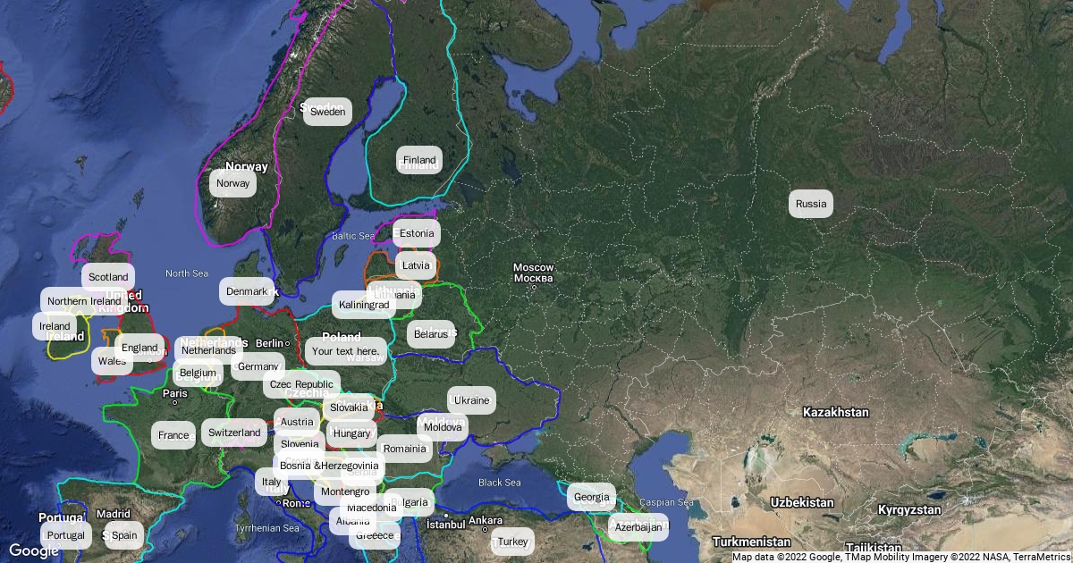 Europe Political Map : Scribble Maps