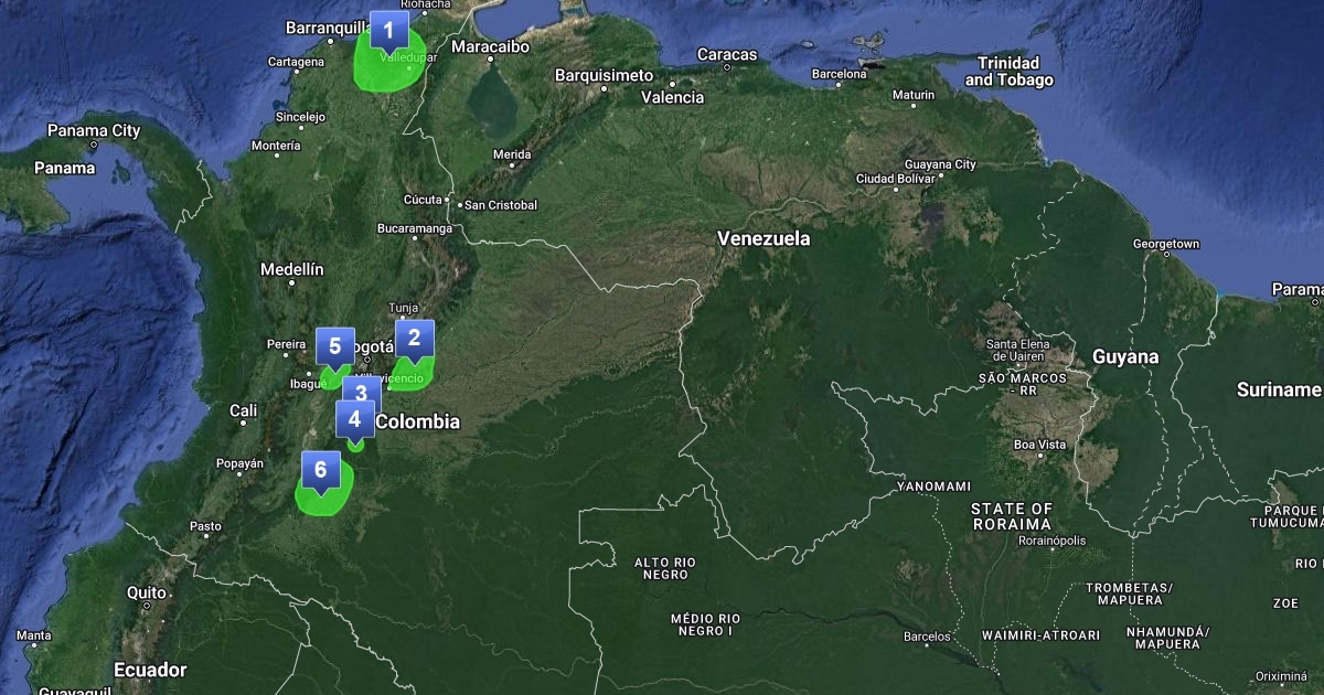 MAPA UBICACION CULTURAS PRECOLOMBINAS DE COLOMBIA. : Scribble Maps
