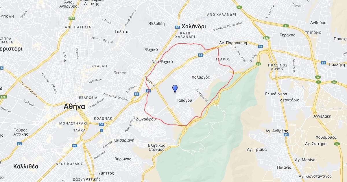 Sports Cafe Papagou : Scribble Maps