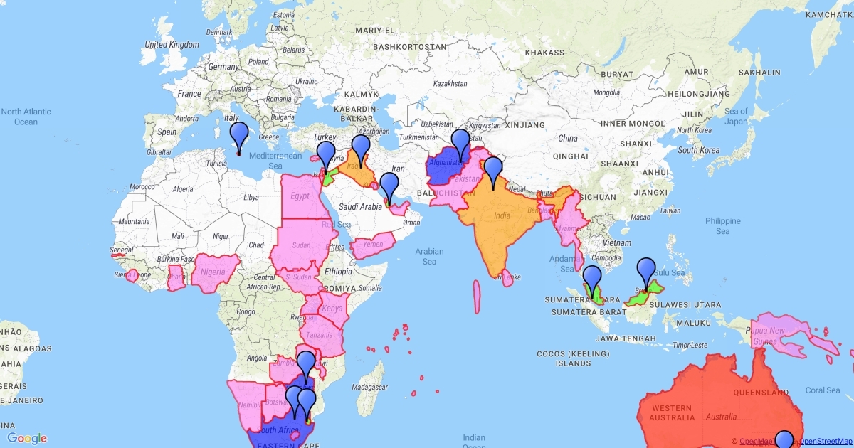 Political Arrangements of former colonies after the British Empire : Scribble Maps
